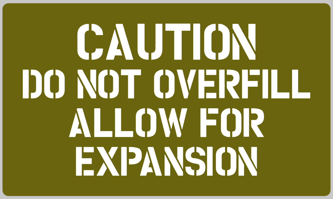 SJABLONG - CAUTION DO NOT OVERFILL - HMKSHOP - Depot Moane